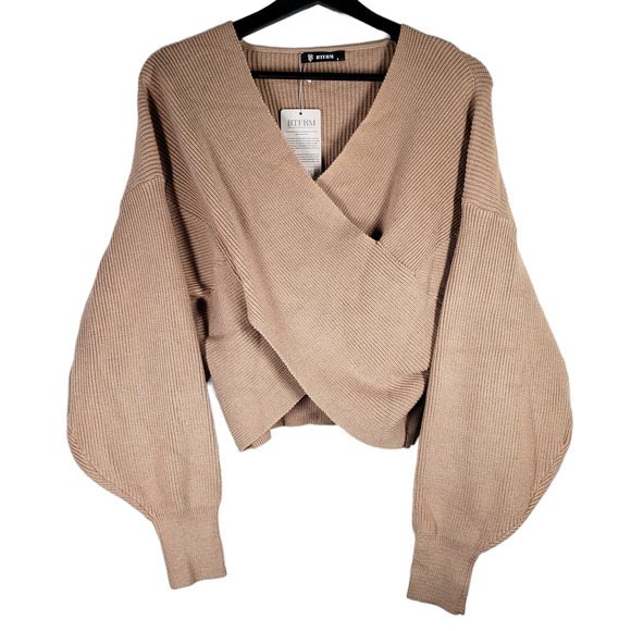 BTFBM | Sweaters | Faux Cross Wrap Sweater Top By Btfbm | Poshmark